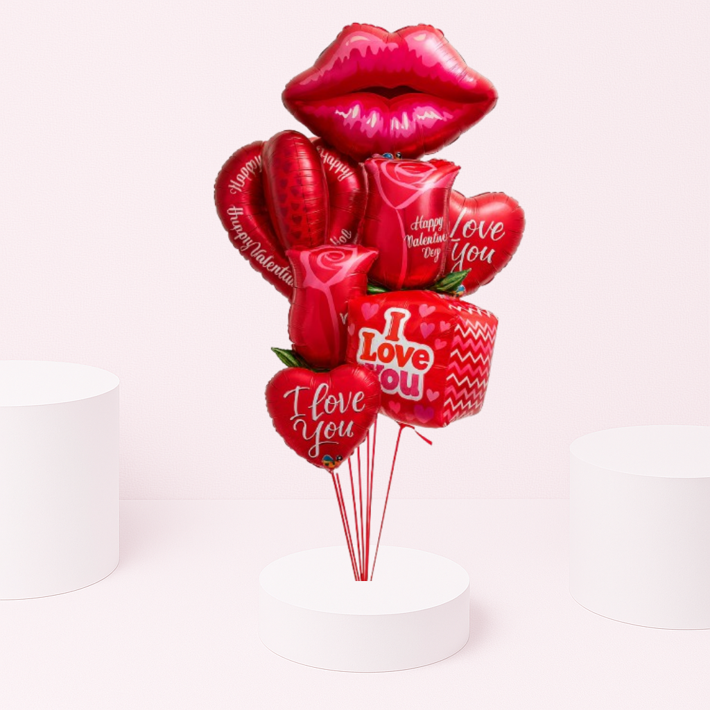 Smoochy Lips Open Heart Big Valentine Bouquet – Sentiments.ae