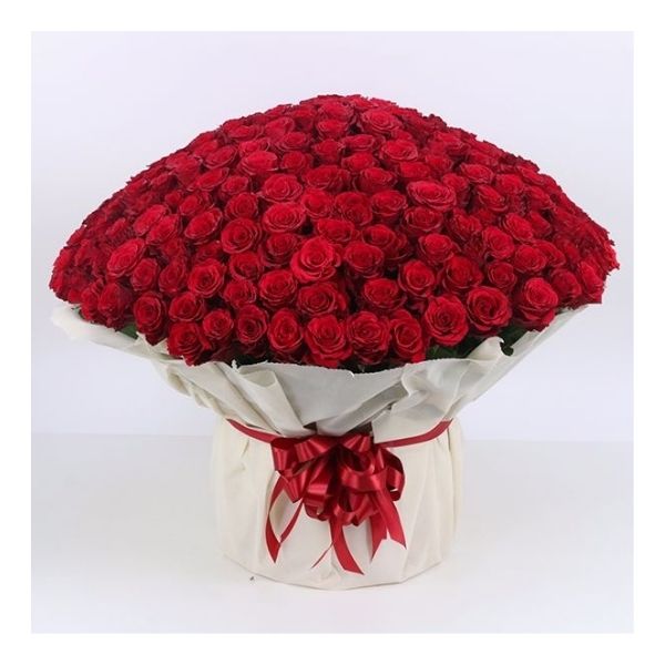 LOVE with 300 Red Rose Bouquet – Sentiments.ae